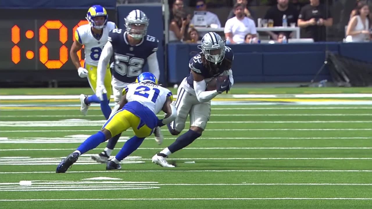 Los Angeles Rams quarterback Stetson Bennett's third interception of ...