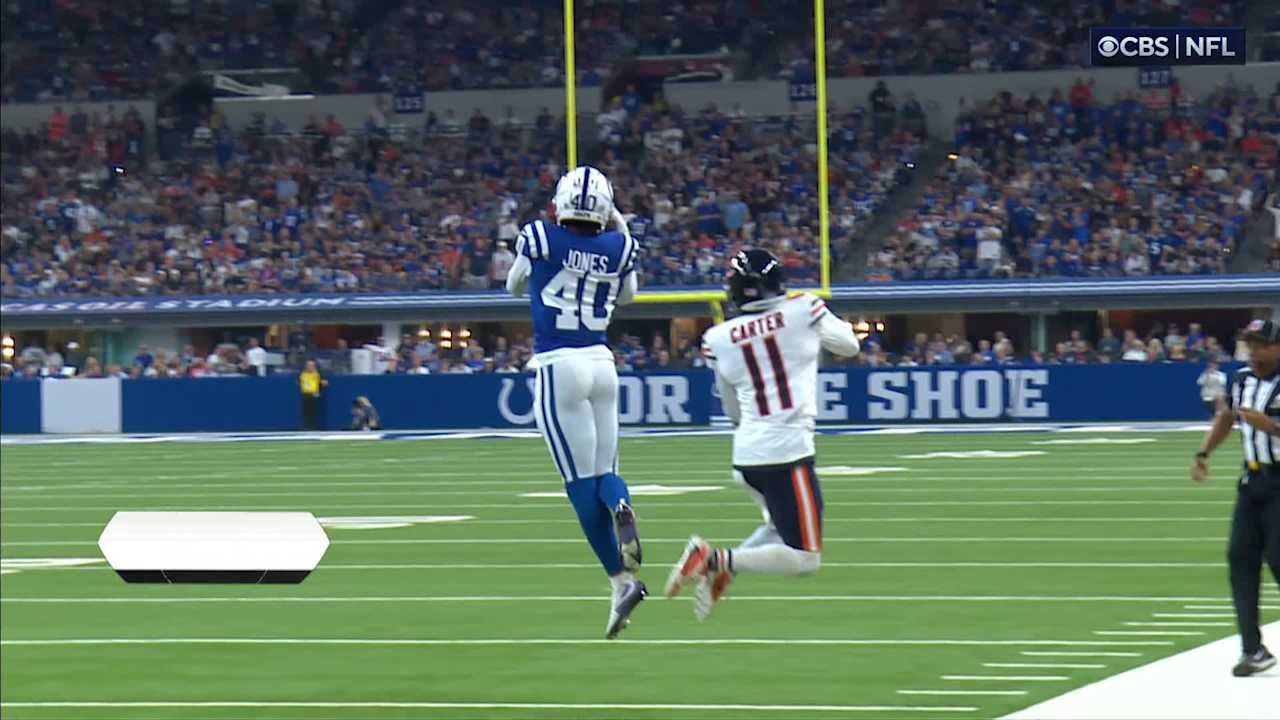 Indianapolis Colts cornerback Jaylon Jones' INT of Chicago Bears ...