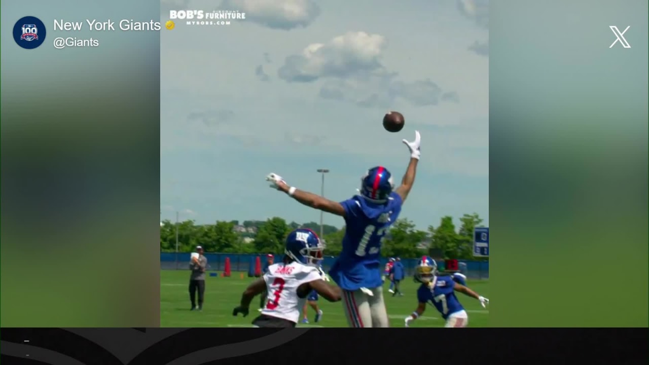 New York Giants Jalin Hyatt makes one-handed catch during OTAs | 'The ...