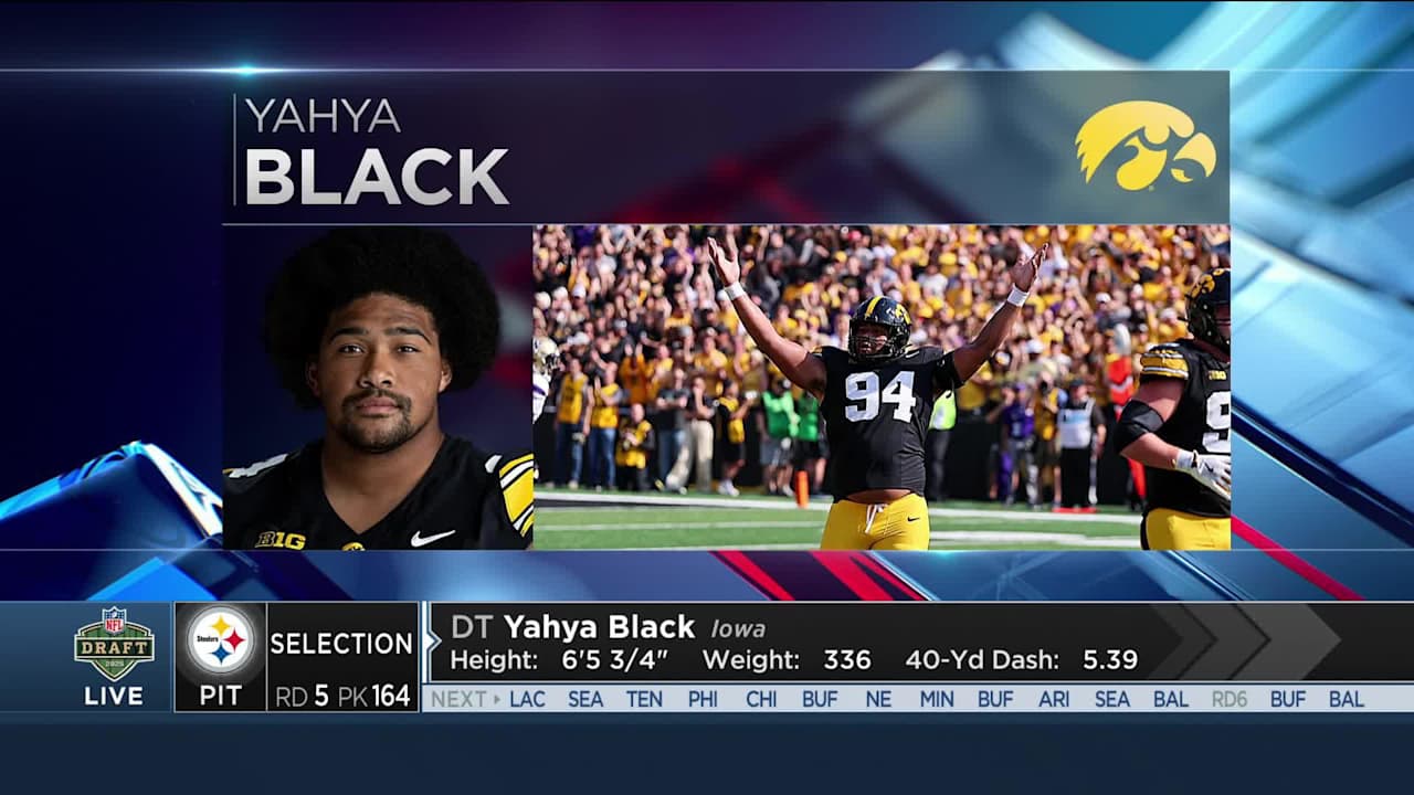 The Pittsburgh Steelers select Iowa Hawkeyes defensive tackle Yahya ...
