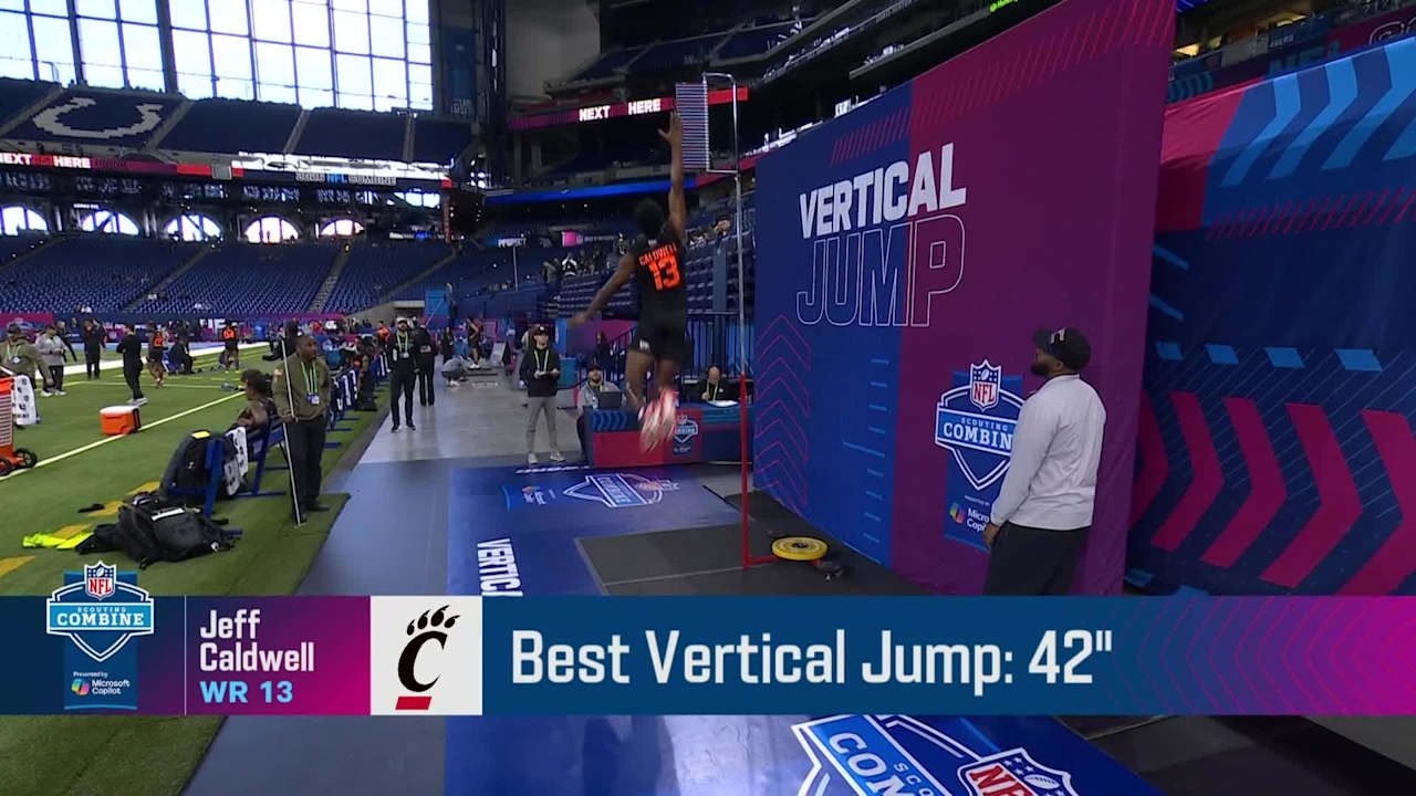 Wide receiver Jeff Caldwell records 11'2" broad, 42" vertical jump at ...