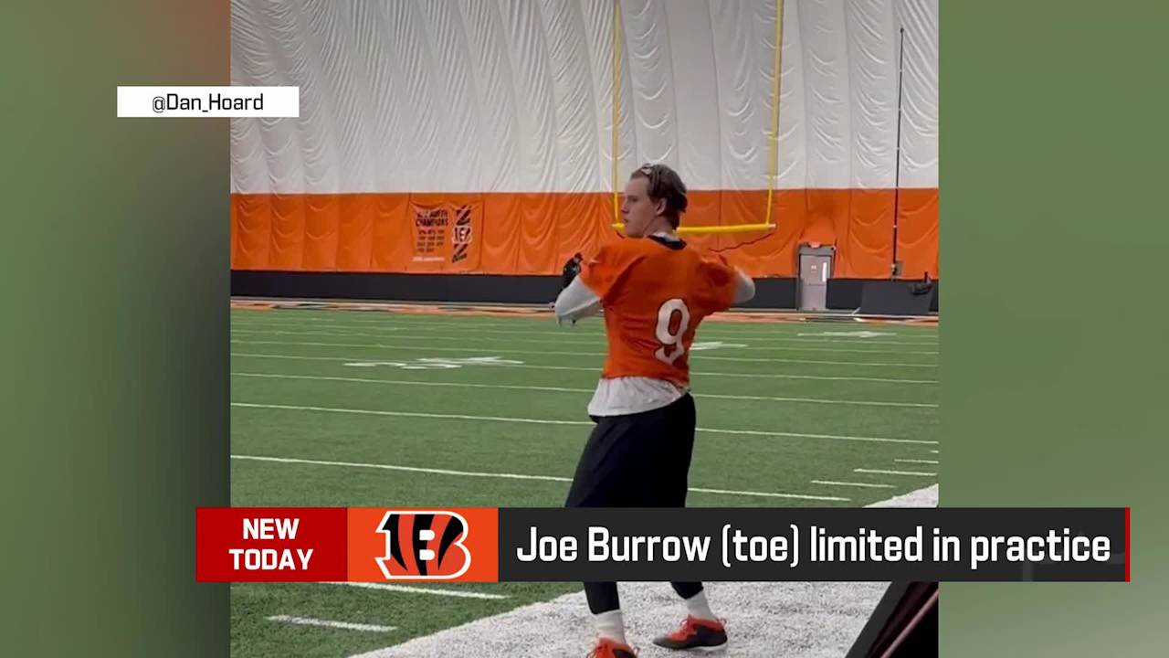 Cincinnati Bengals quarterback Joe Burrow (toe) limited in practice ...