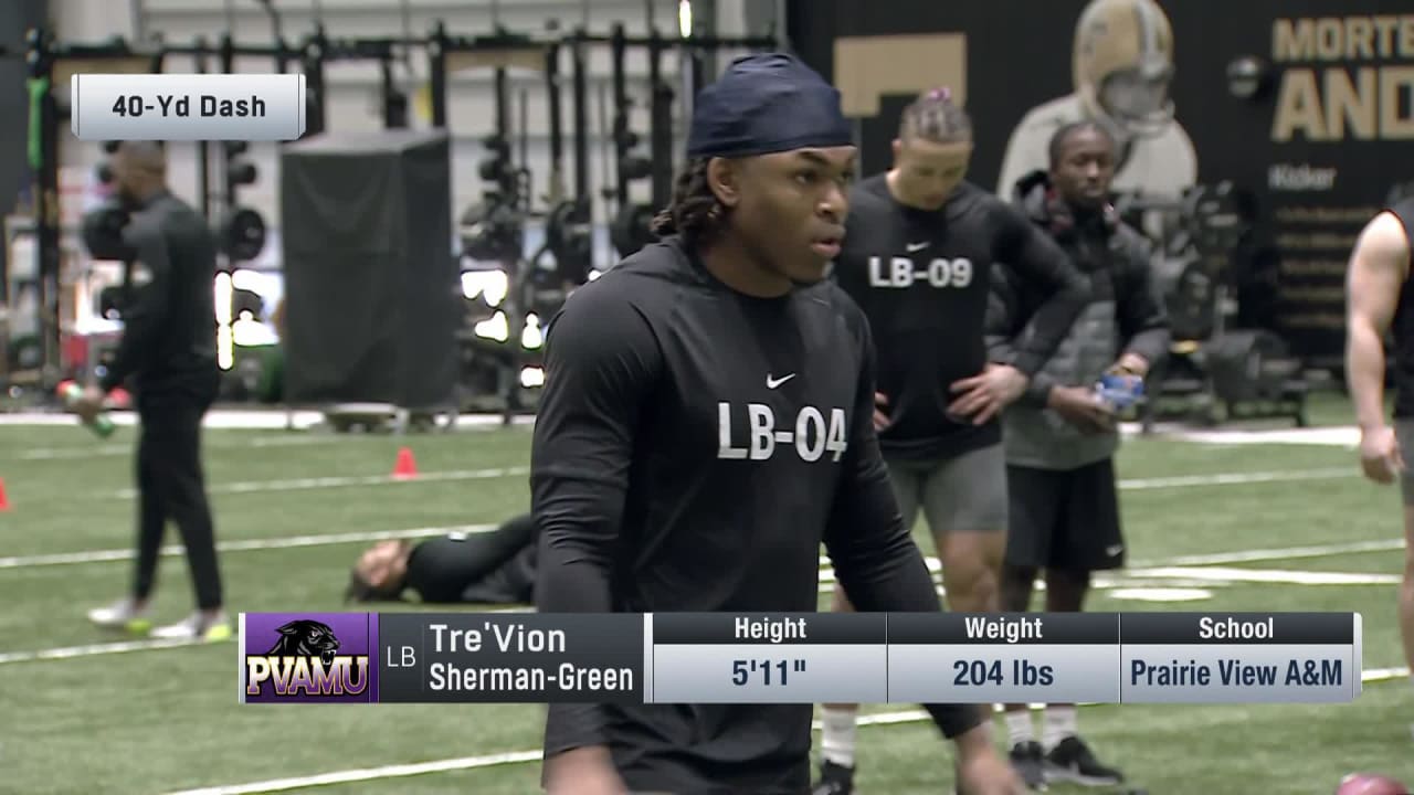 Linebacker Tre'Vion Sherman-Green wows Rhett Lewis and Bucky Brooks ...