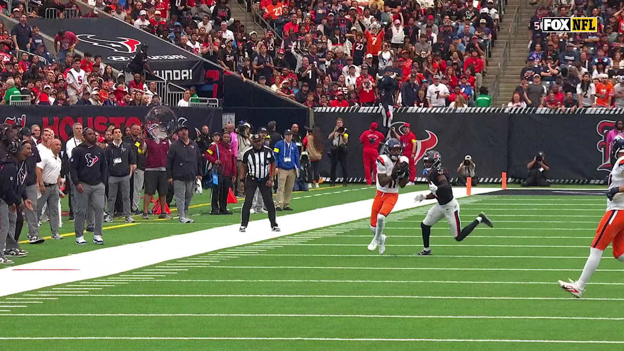 Denver Broncos quarterback Bo Nix's sideline strike goes to wide ...
