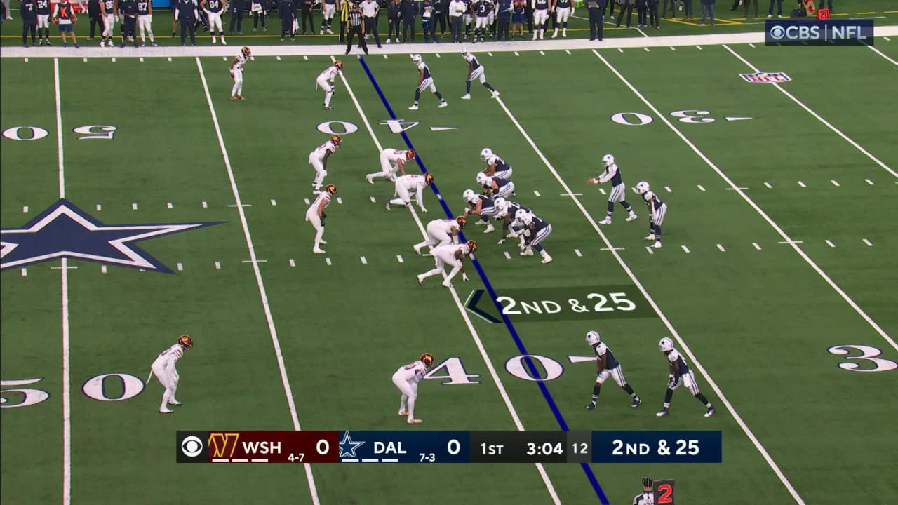 Dallas Cowboys quarterback Dak Prescott zips an 18-yard throw over ...