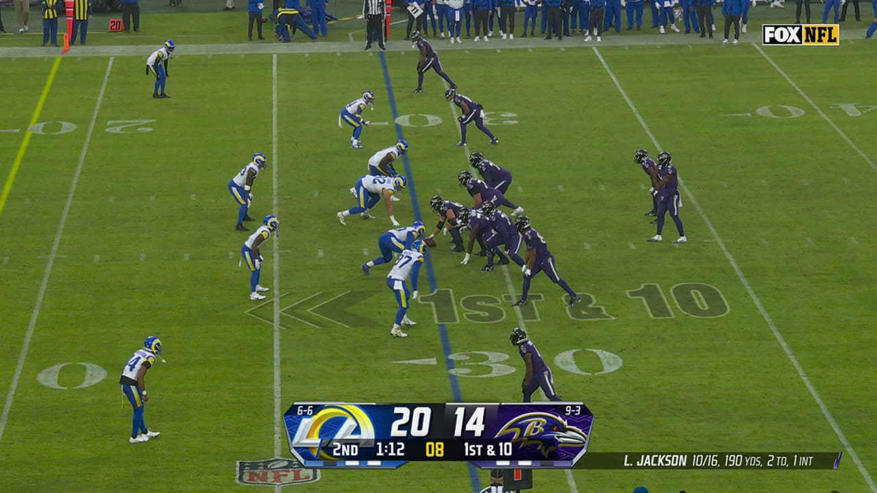 Los Angeles Rams defensive tackle Aaron Donald lassos Baltimore Ravens ...