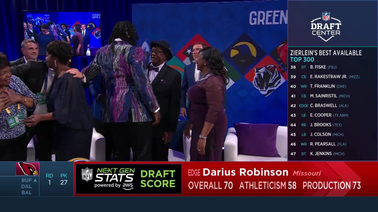 NFL Network's Lance Zierlein breaks down Arizona Cardinals EDGE Darius Robinson selected No. 27 ...