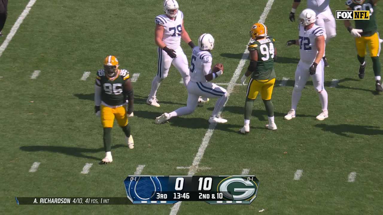 Green Bay Packers defensive tackle Devonte Wyatt wraps around the ...