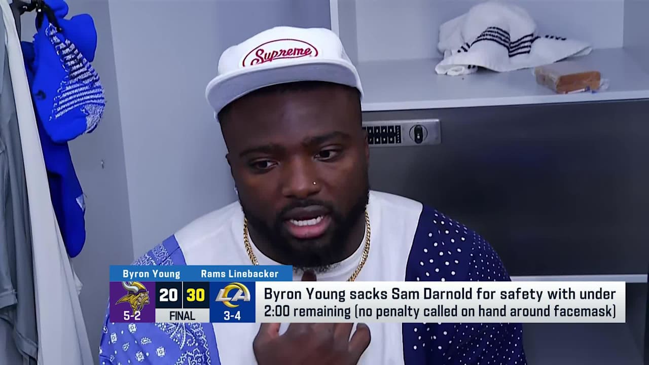 Los Angeles Rams linebacker Byron Young talks game-sealing sack-safety ...