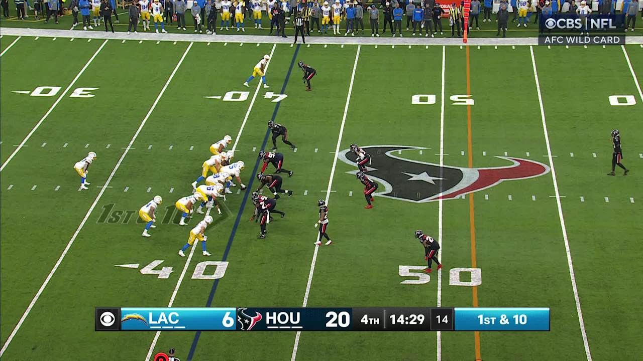 Los Angeles Chargers quarterback Justin Herbert's 19-yard fastball to ...