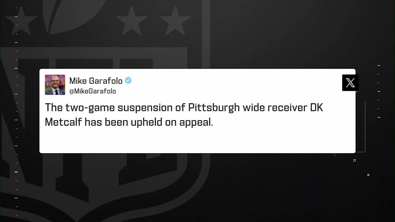 Pittsburgh Steelers wide receiver DK Metcalf's two-game suspension has ...
