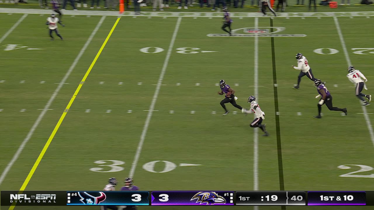 Baltimore Ravens quarterback Lamar Jackson makes 23-yard scramble look ...