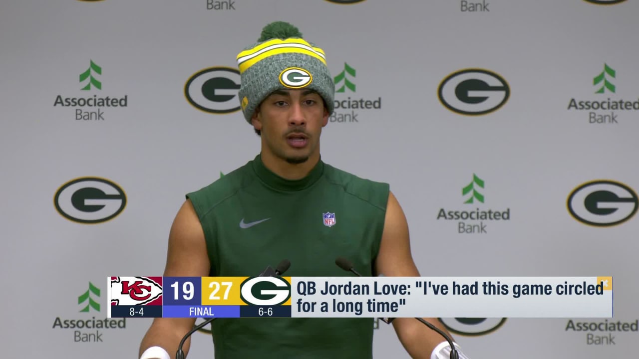 Green Bay Packers quarterback Jordan Love on Week 13 game vs. Kansas City Chiefs: 'I've had this ...