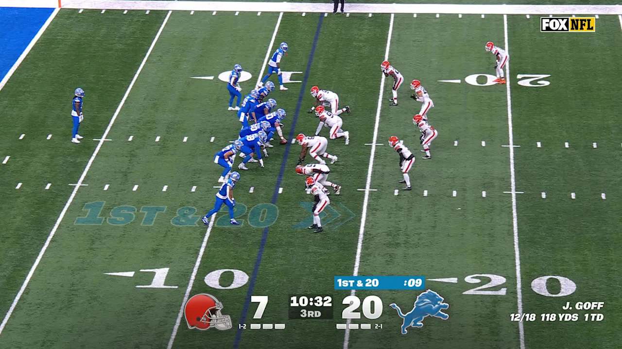 Cleveland Browns cornerback Denzel Ward locates Goff's deep ball for ...