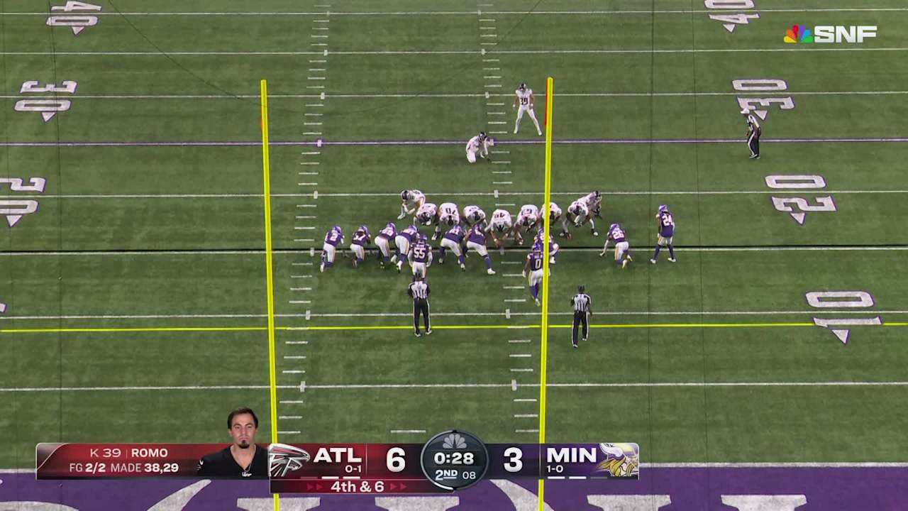 Atlanta Falcons kicker John Parker Romo is 3-for-3 on the night after ...