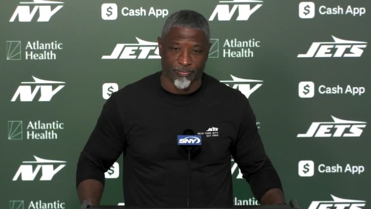 New York Jets head coach Aaron Glenn on wide receiver John Metchie III ...