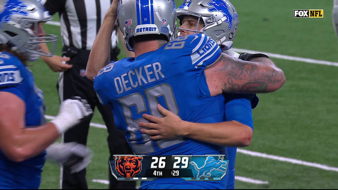 Detroit Lions quarterback Jared Goff finds tight end Sam LaPorta for 2 ...