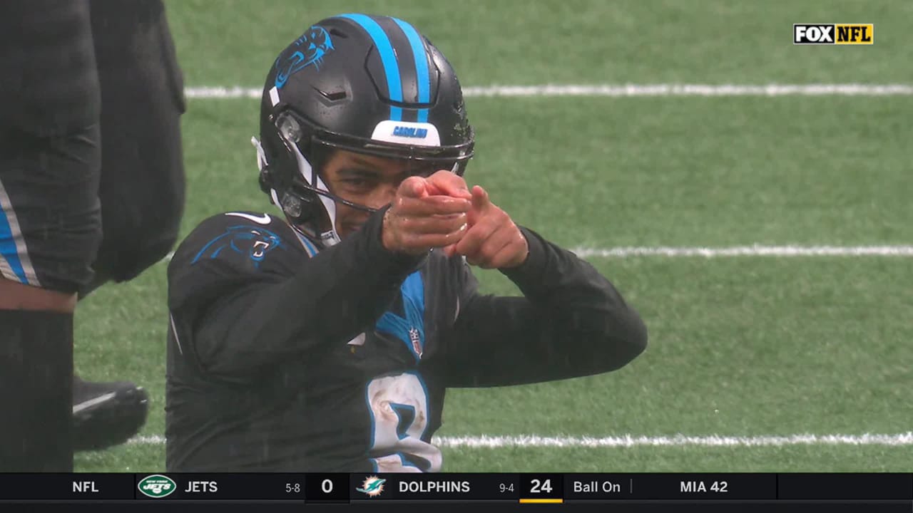 Carolina Panthers quarterback Bryce Young eludes numerous Atlanta ...