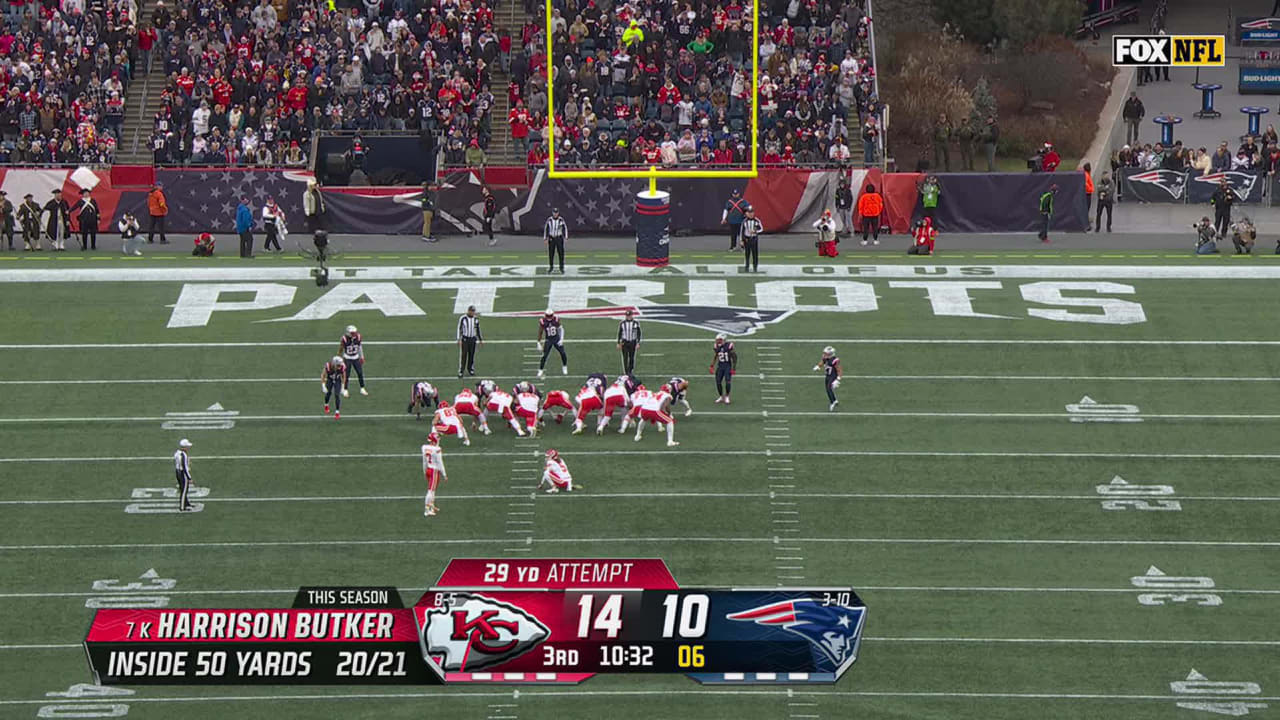 Kansas City Chiefs kicker Harrison Butker's 29-yard FG extends Chiefs ...