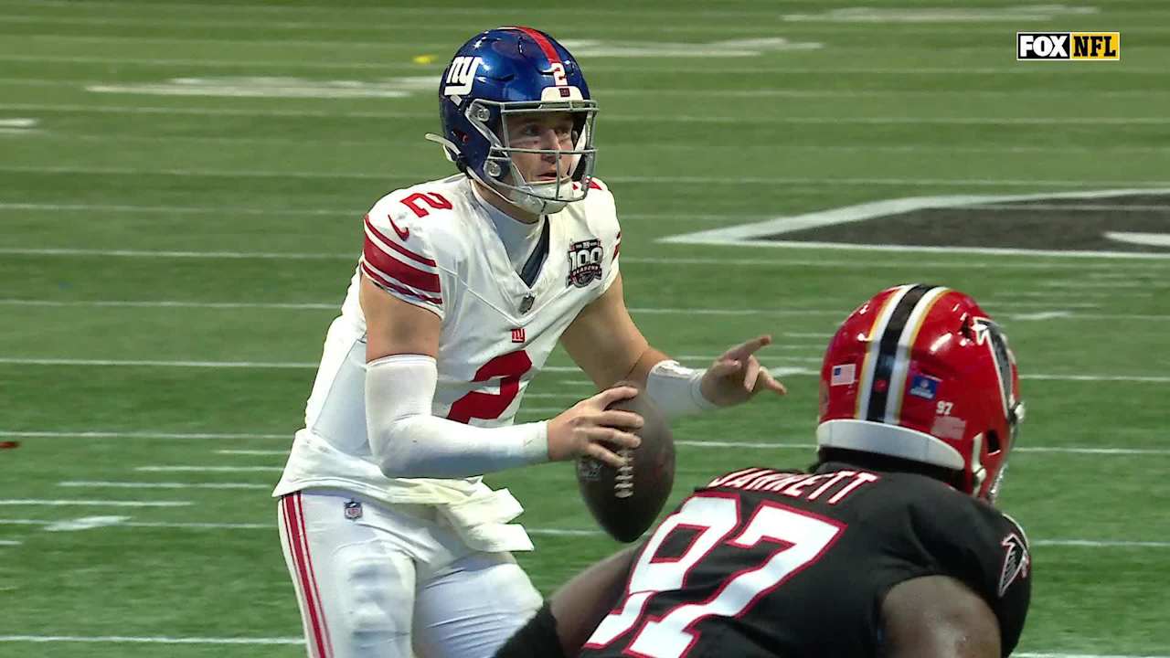 New York Giants running back Tyrone Tracy Jr.'s toe-tap touchdown catch ...