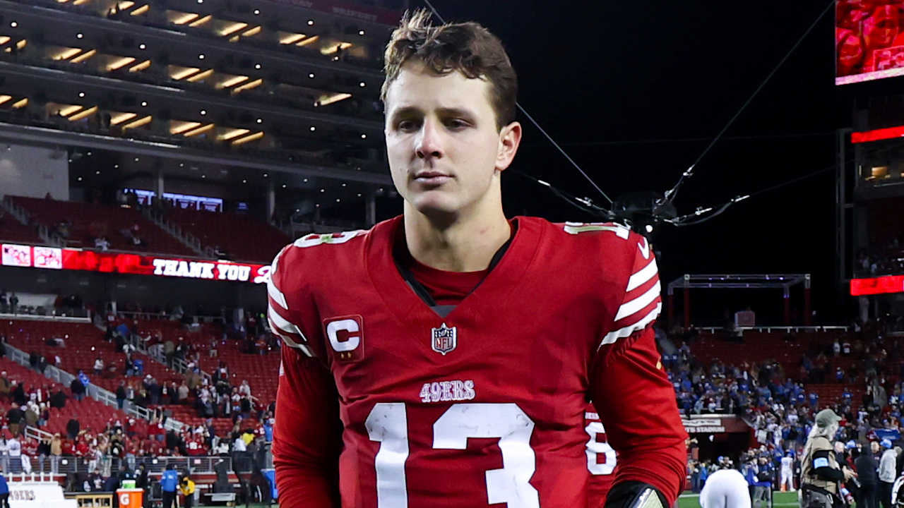 Niners QB Brock Purdy injured right elbow in loss to Lions, will ...