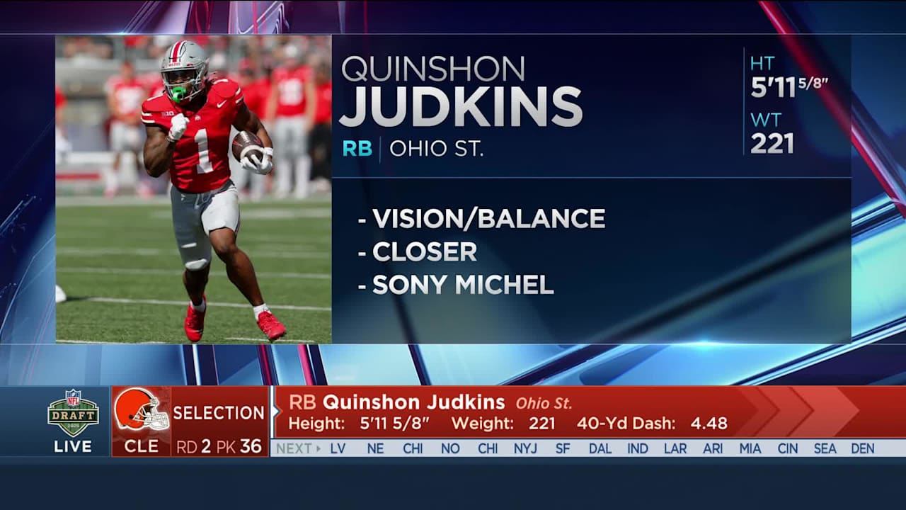 Cleveland Browns select running back Quinshon Judkins with No. 36 pick ...