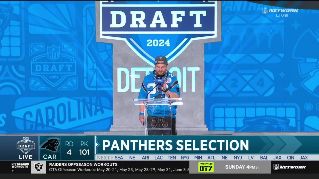 Carolina Panthers select tight end Ja'Tavion Sanders with No. 101 pick in 2024 draft