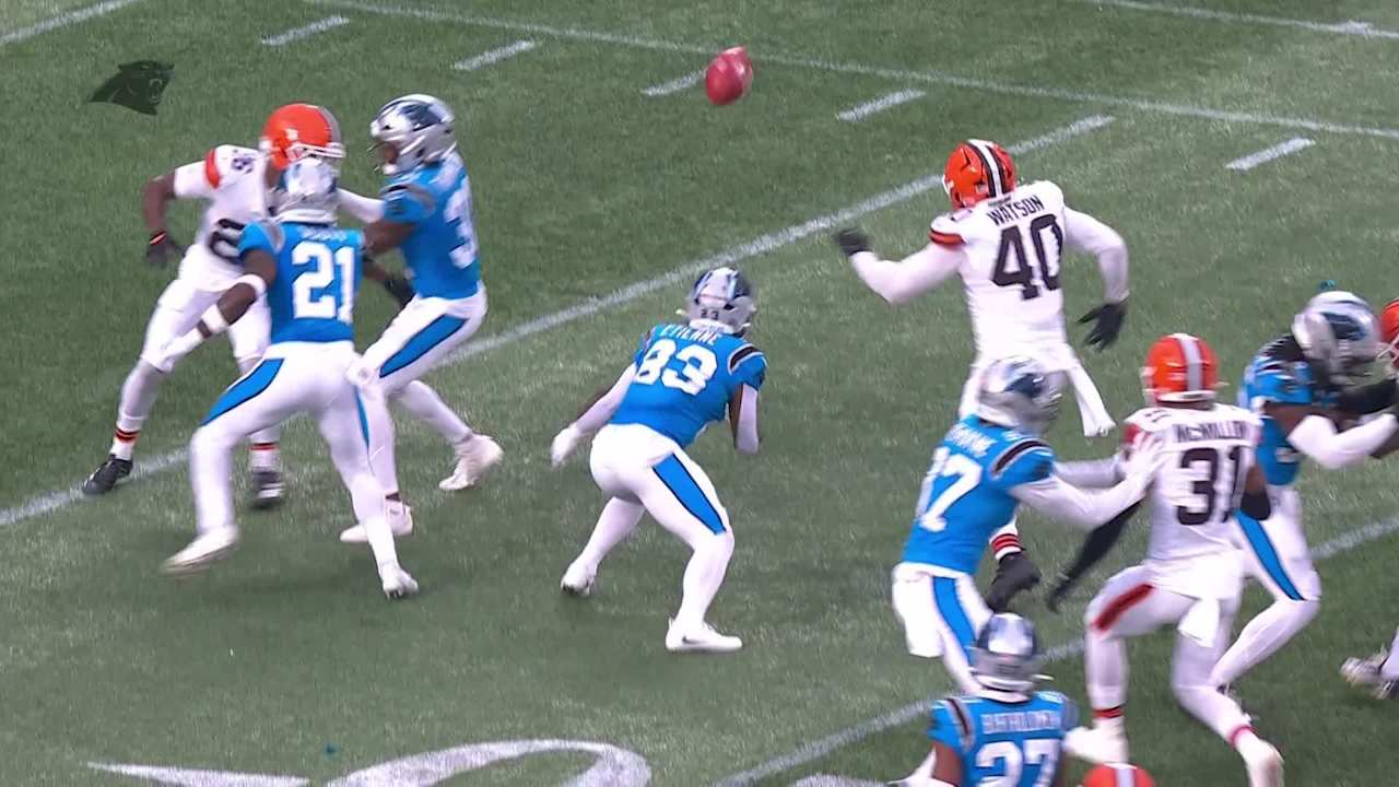 Carolina Panthers running back Trevor Etienne's muffed punt return ends ...