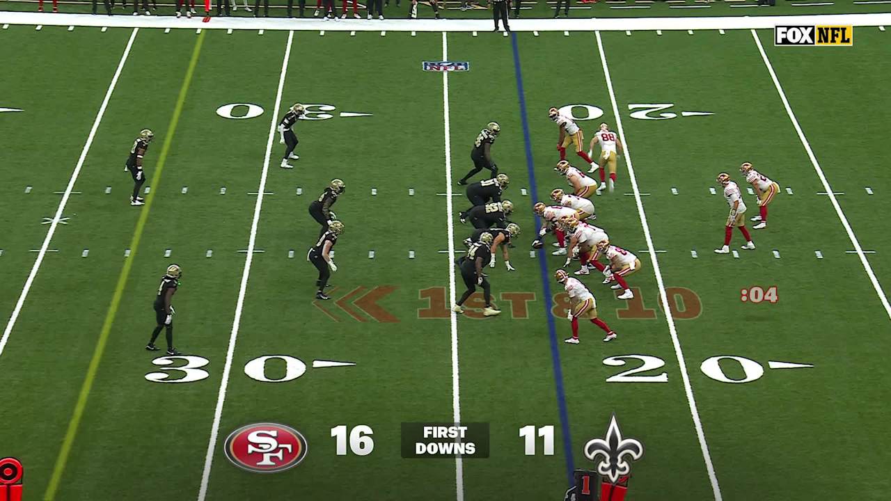 San Francisco 49ers' wide receiver Ricky Pearsall's sliding reception ...