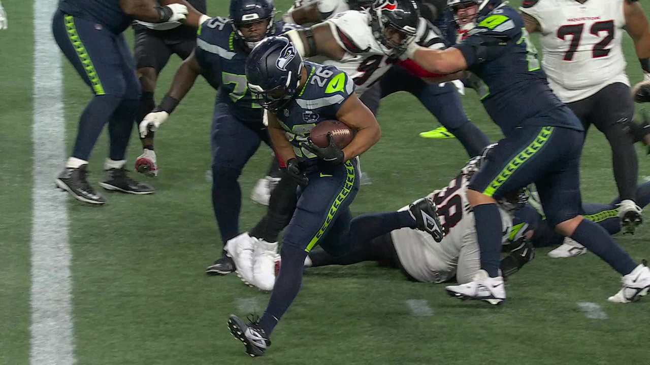 Seattle Seahawks running back Zach Charbonnet's fifth touchdown of 2025 ...
