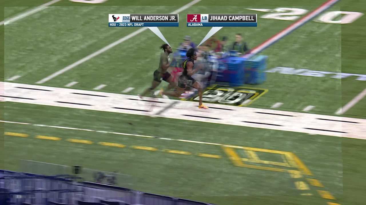 Linebacker Jihaad Campbell faces Houston Texans defensive end Will ...