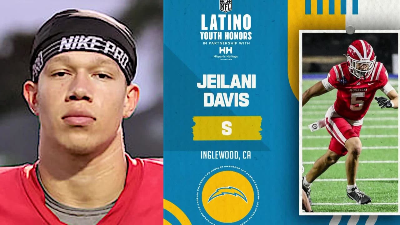 Safety Jeilani Davis NFL Latino Youth Honors nominee announcement ...