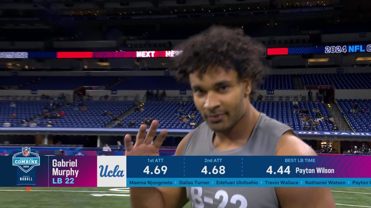 Edge rusher Gabriel Murphy runs 40-yard dash at 2024 combine