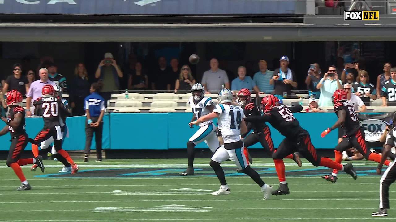 Carolina Panthers wide receiver Xavier Legette's first NFL TD catch ...