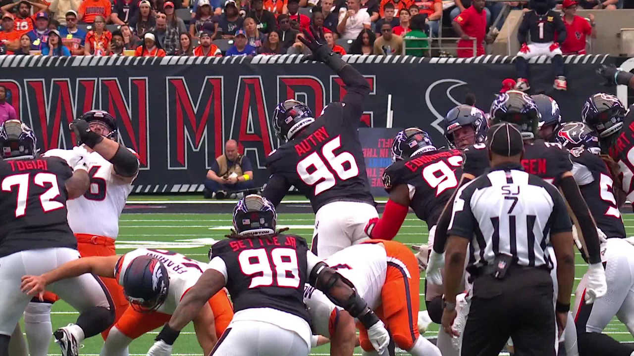 Houston Texans defensive tackle Denico Autry LEAPS up for his sixth ...