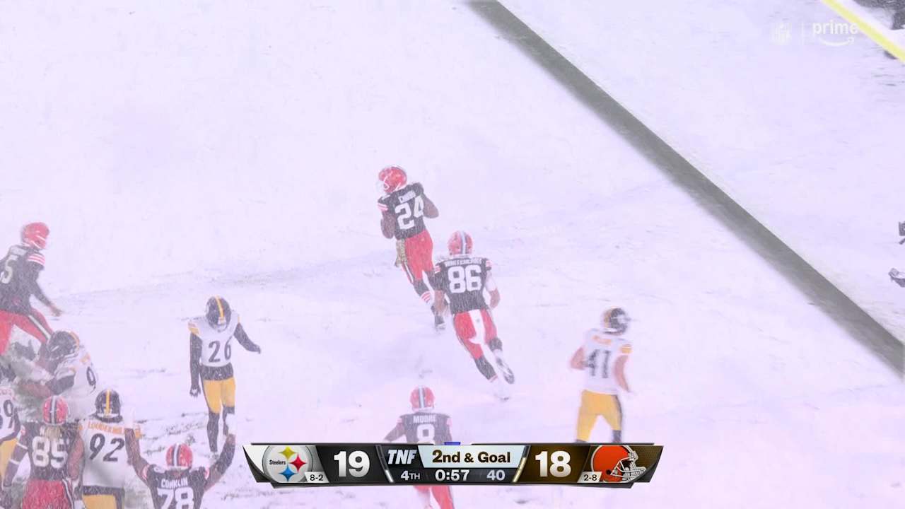 Cleveland Browns running back Nick Chubb's touchdown charge comes with ...