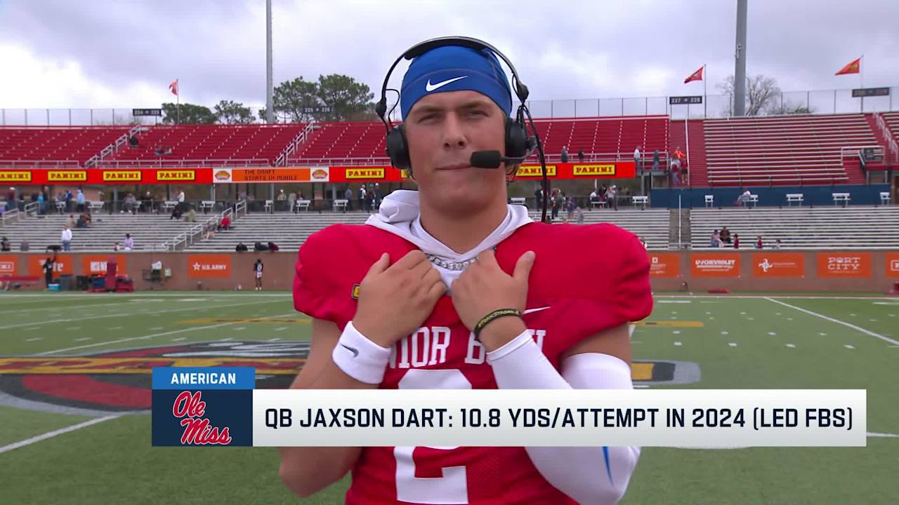 Ole Miss quarterback Jaxson Dart shares his Senior Bowl practice ...