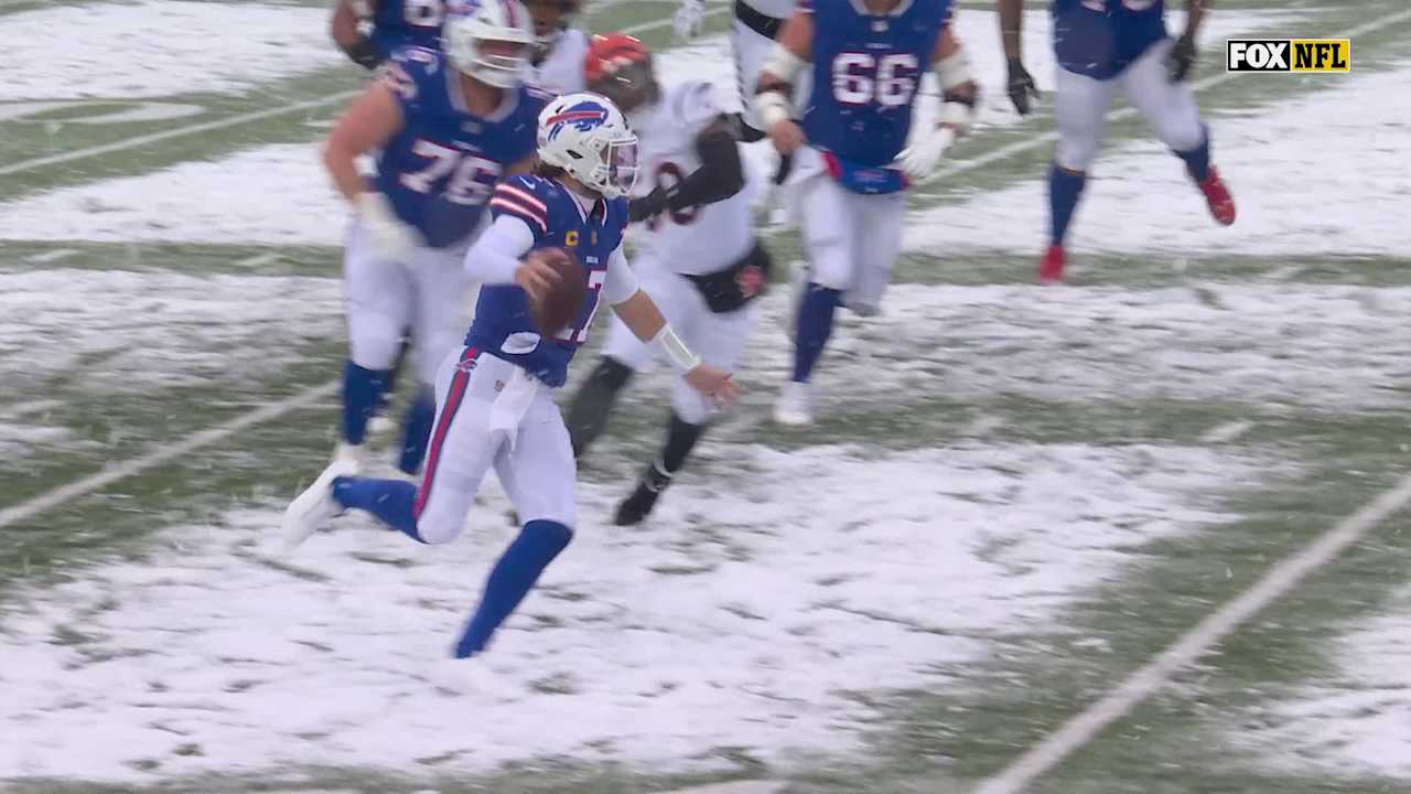Buffalo Bills quarterback Josh Allen third-down scramble nets 16 yards ...