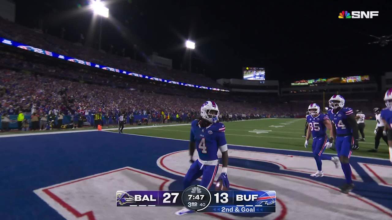 Buffalo Bills running back James Cook's first touchdown run of 2025 ...