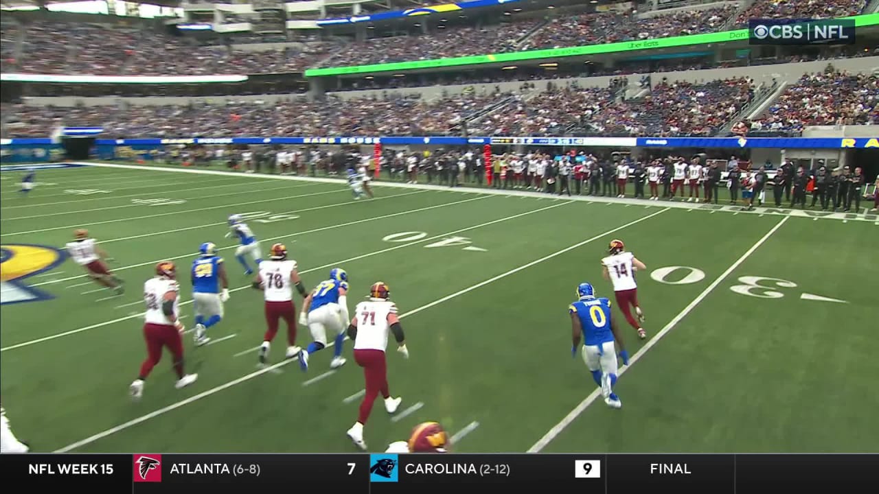 Washington Commanders quarterback Sam Howell shows off his wheels with ...