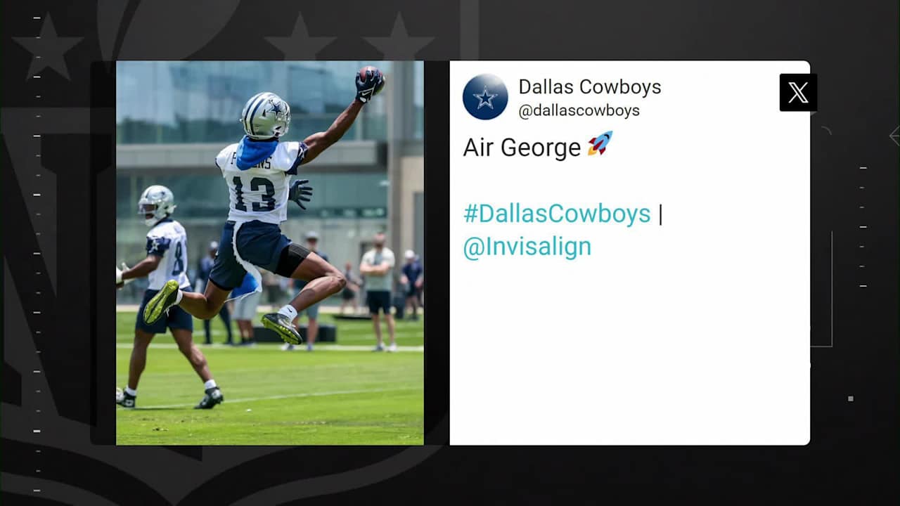 First look: George Pickens makes one-handed catch at Cowboys OTAs ...