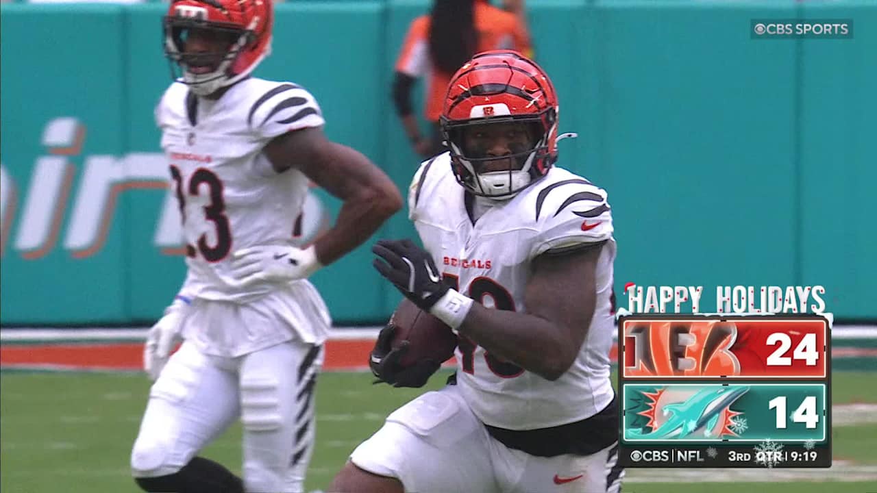 Cincinnati Bengals linebacker Barrett Carter corrals Miami Dolphins ...