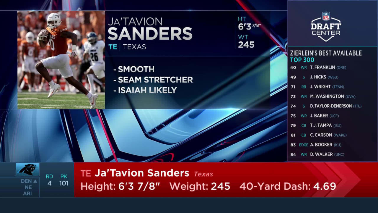 NFL Network's Lance Zierlein shares wide receiver Ja'Tavion Sanders can ...