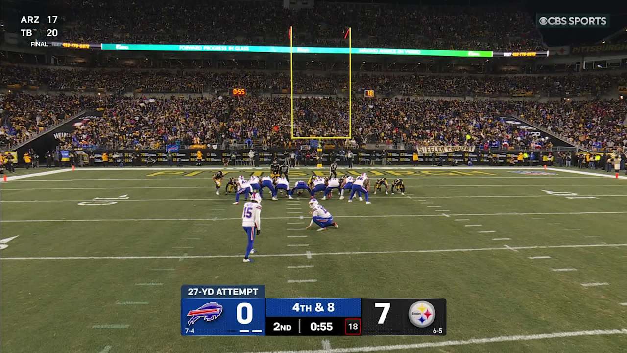 Buffalo Bills kicker Matt Prater's 27-yard field goal trims Pittsburgh ...