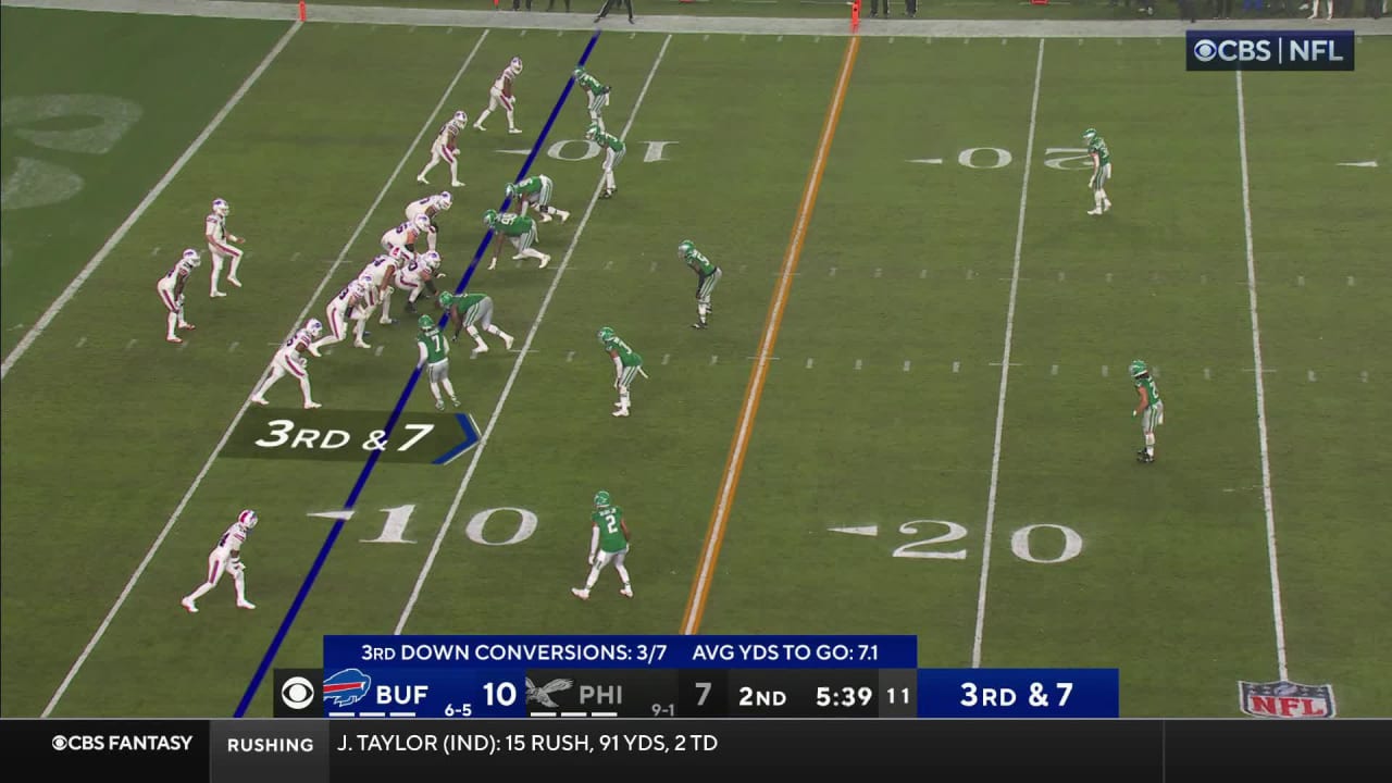 Buffalo Bills quarterback Josh Allen's 32-yard sideline dime dots wide ...