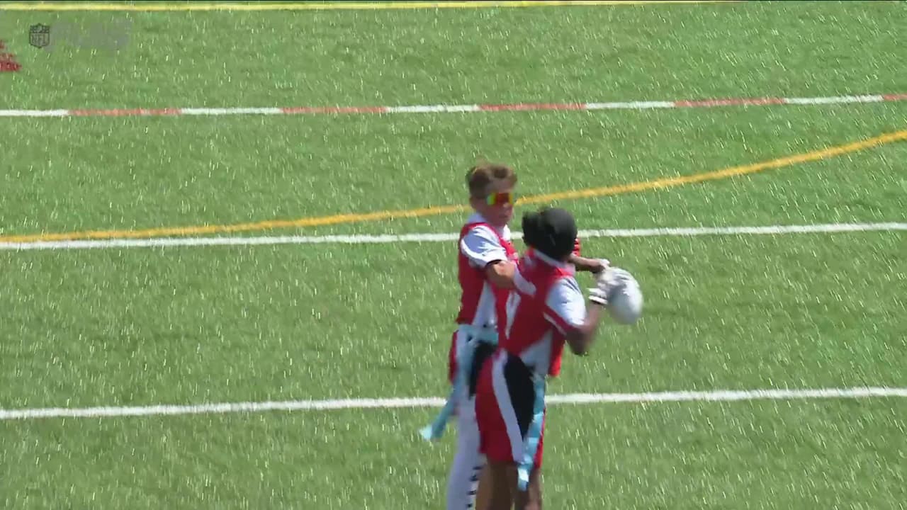 Canada receiver Mahkyi Gougen hauls in deep toss vs. Australia
