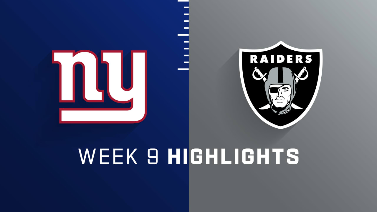New York Giants vs. Las Vegas Raiders highlights | Week 9