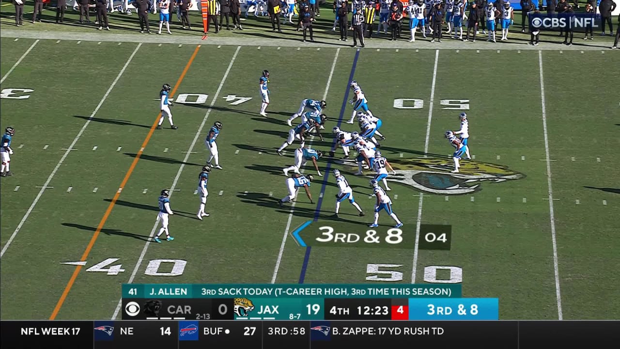 Jacksonville Jaguars linebacker Travon Walker notches second sack of game on Carolina Panthers ...