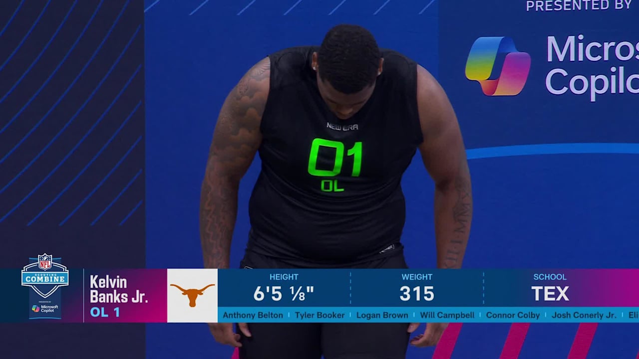 Offensive tackle Kelvin Banks Jr.'s 2025 NFL Scouting Combine workout