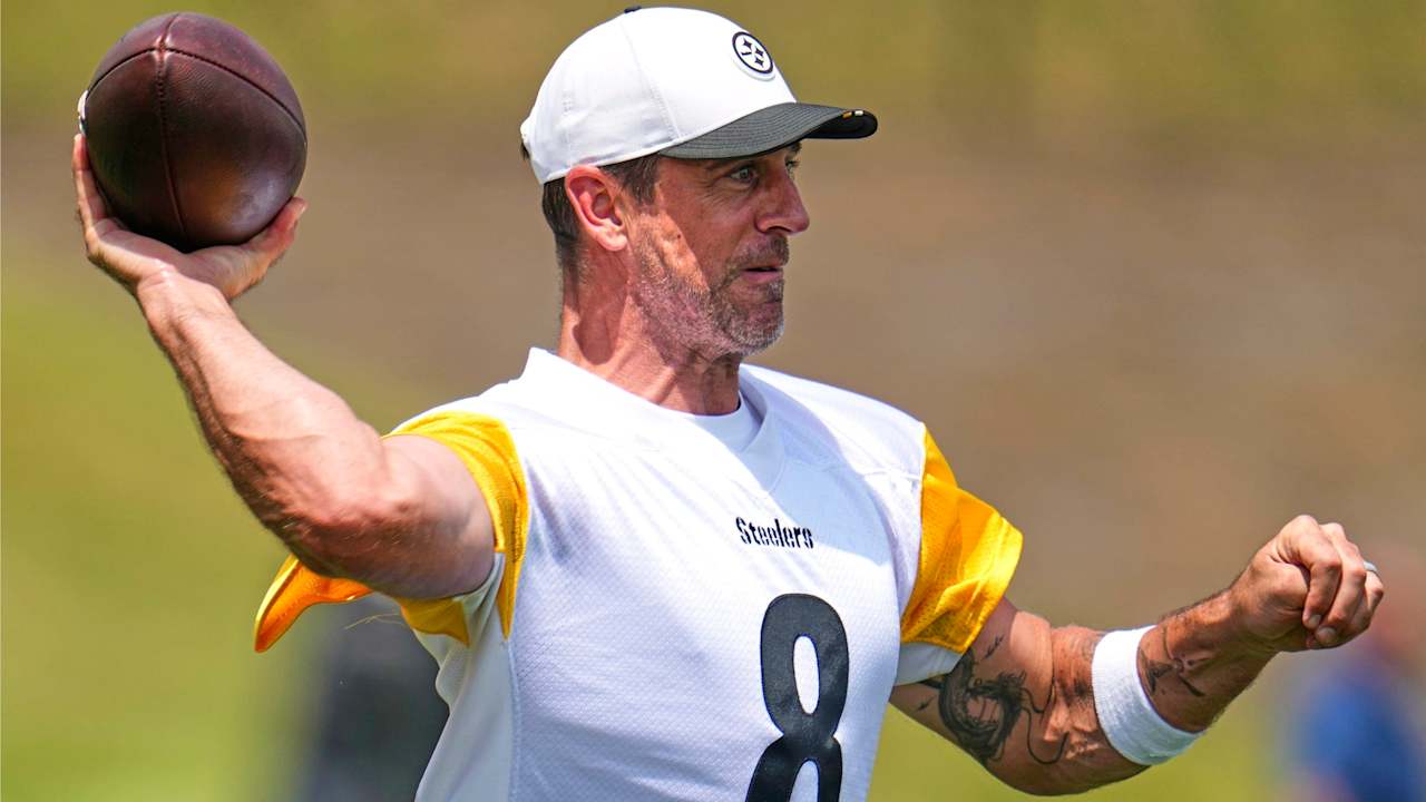 Aaron Rodgers’ first Steelers training camp starts with meaningless ...